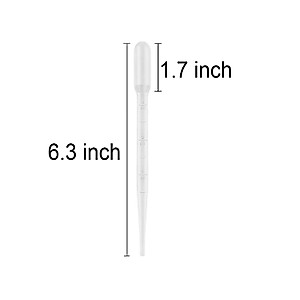 100PCS 3ml Disposable Laboratory Pipettes Dropper, Plastic Transfer Pipette for transfering Liquids and Other Liquid use.