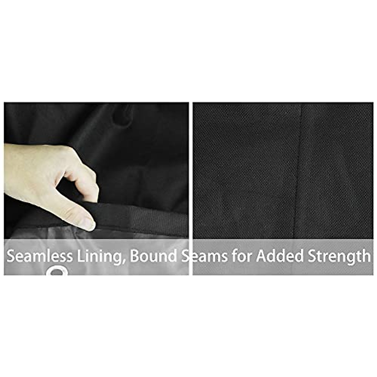 High Back Patio Chair Covers Waterproof Heavy Duty Stackable Outdoor Bar Stool Cover Black Patio Furniture Covers Outside Lounge Deep Seat Covers, Lawn Chair Covers, High Back with Lock Hole-2 Pack