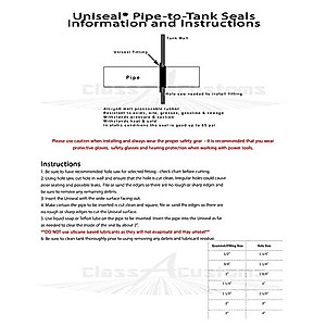 Class A Customs | 3 Pack White 1.5" Uniseal Pipe-to-Tank-Seal FittingGrommet for RV Concession Water Tanks | 1.5" White 3 Pack