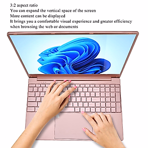 EBTOOLS 15.6 Inch Laptop, 16GB RAM 128G ROM 4 Cores Portable Laptop, IPS HD Large Screen, 2.4G 5G WiFi, Fingerprint Unlock, for Windows 10