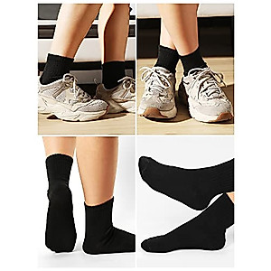 Tarpop 100 Pairs Mens Socks Bulk Moisture Wicking Socks Casual Sports Ankle Socks Bulk for Homeless Unisex Adult Men Women (Black)