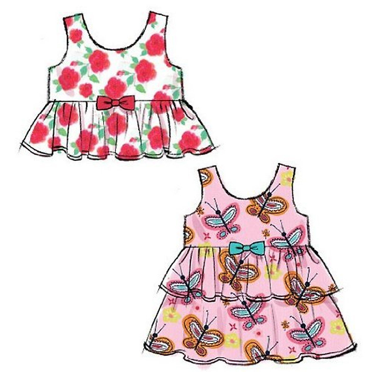 McCall Pattern Company M6944 Toddlers' Top, Dresses, Rompers and Panties, Size CAA