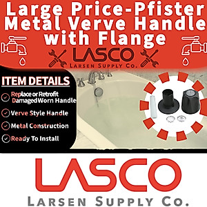 LASCO 01-9141OB Handle with Index Button Indicators Flange and Nipple for Price-Pfister Verve, Large, Oil Rubbed Bronze