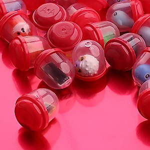 Vending Machine Capsules - 1.1 Inch Tiny Frosty Clear-Colored Acorn Capsules - 30 Pcs Empty Toy Capsules - Plastic Capsules for Toys - 28 mm Prize Machine Capsules - Small Colored Containers