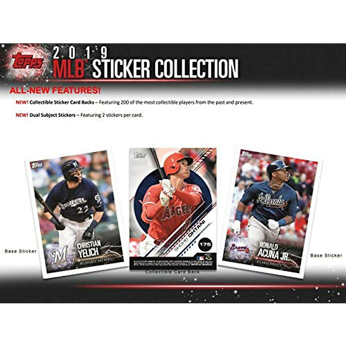 2019 Topps Baseball MLB Stickers Box (50 Packs/4 Stickers)