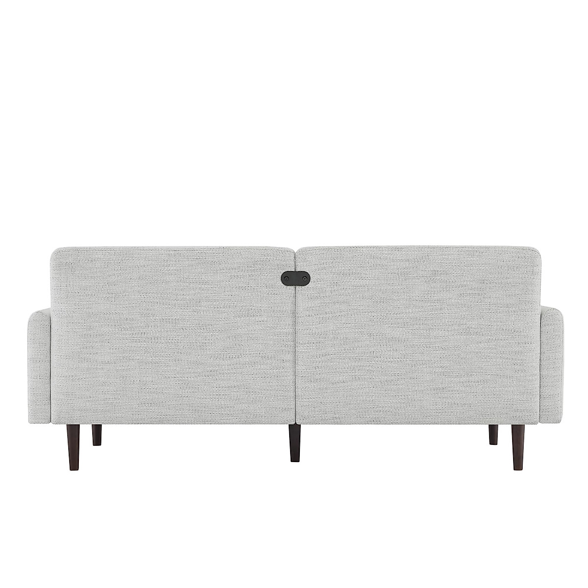 CHITA Mid-Century Modern Sofa, Fabric Couch for Living Room with Solid Wood Leg, No-Tools Assembly, 73''W, Ivory