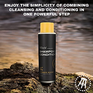 WOULD Men's 2-in-1 Shampoo & Conditioner - 16 Oz, Dual Action, Oakmoss & Pink Pepper Scent