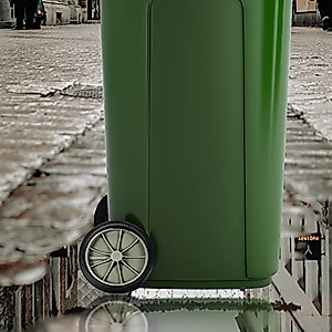 Happyyami Garbage Container Wheels 2Pcs Trash Can Garbage Can Rubber Replacement Wheel Can Pulley Outdoor Trash Can Wheels Tools Accessories Waste Container Wheels