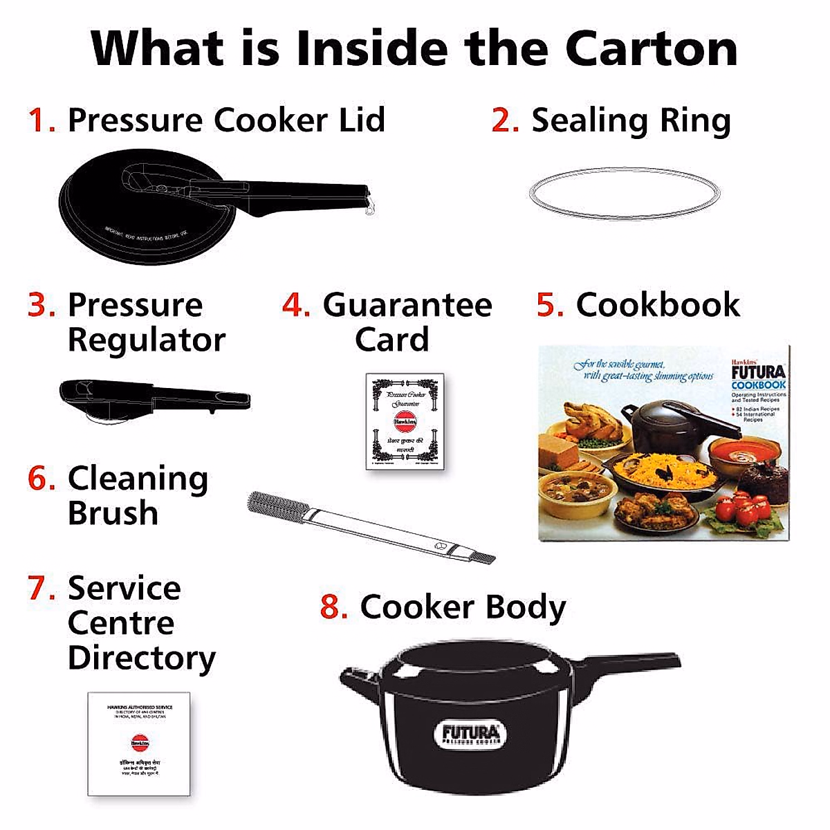 Hawkins Futura 5 Litre Pressure Cooker, Hard Anodised Inner Lid Pressure Cooker, Pan Cooker, Black (FP50)