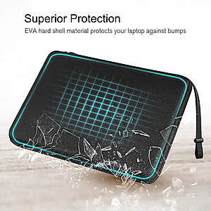 FINPAC Hard Laptop Sleeve Case for MacBook Pro 14-inch 2023-2021 M2 M1, 13.3'' MacBook Air 2022-2018, 13'' MacBook Pro 2022-2016, Waterproof Case for Dell XPS 13, Surface Laptop, HP, Acer, Black