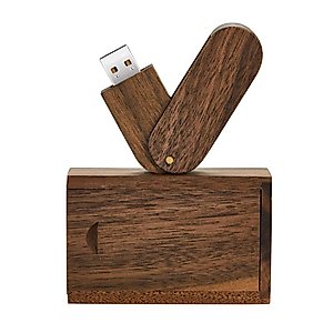 GARRULAX USB Flash Drive, Wooden 8GB / 16GB / 32GB USB2.0 USB Memory Stick Date Storage Pendrive Thumb Drive(32GB, Walnut Wood)