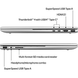 2022 HP Envy X360 15.6'' FHD IPS Touchscreen 2-in-1 Laptop Intel EVO Platform i5-1235U 10-Core Iris Xe Graphics 16GB DDR4 512GB SSD Thunderbolt 4 WiFi 6 Windows 10 Pro, Natural Silver (15-EW000)