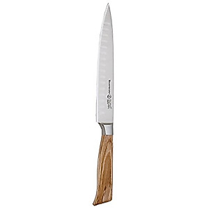 Messermeister Oliva Elite Kullenschliff Carving Knife - 8 Inches,Brown
