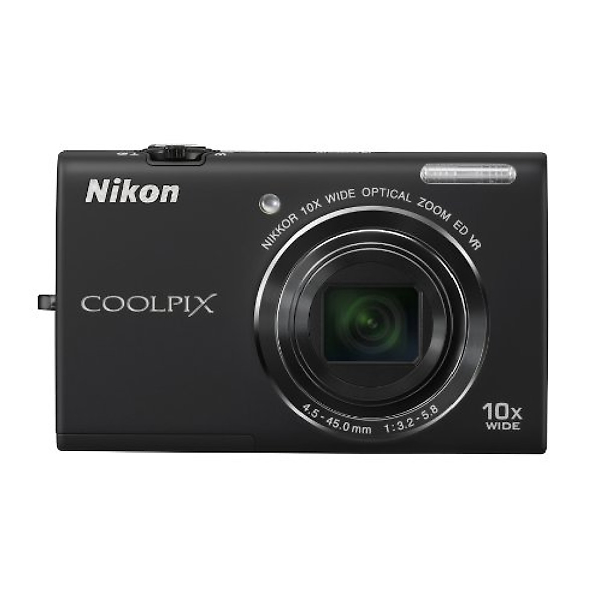 Nikon COOLPIX S6200 16 MP Digital Camera with 10x Optical Zoom NIKKOR ED Glass Lens and HD 720p Video (Black)