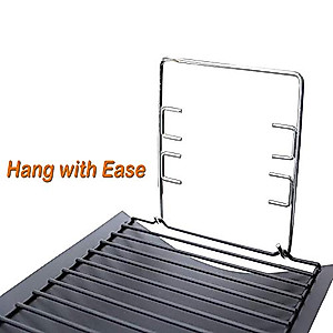 MixRBBQ 27 inch Ash pan for Chargriller 1224 1324 2121 2222 2727 2828 2929 Charcoal Grill, Fire Grate Replacement Part with 2pcs Fire Grate Hanger, 27" Drip Pan