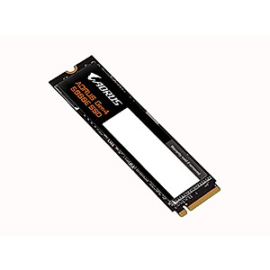 GIGABYTE AORUS Gen4 5000E SSD 500GB PCIe 4.0 NVMe M.2 Internal Solid State Hard Drive with Read Speed Up to 5000MB/s, Write Speed Up to 3800MB/s, AG450E500G-G
