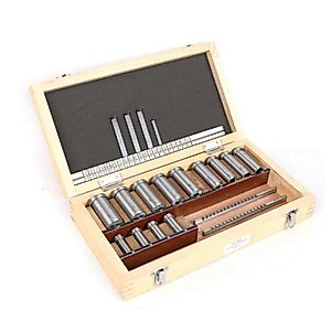 22 Piece Keyway Broach Kit Metric Size Metalworking Tool Bushing Spacer Set Bushing Metric Size 4mm B1, 5mmB1, 6mm C, 8mmC Broach with Tool Box, 13 Piece Bushing and 5 Piece Spacer Metalworking Tool