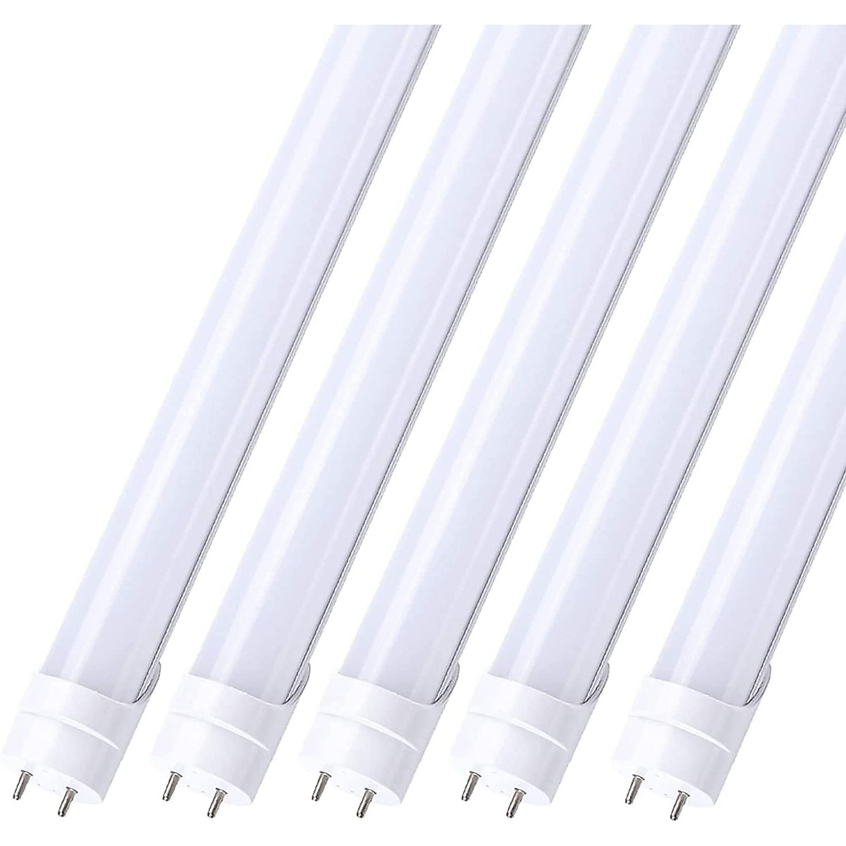 H&B Luxuries 4FT LED T8 Ballast Bypass Type B Light Tube, 18W, Single-Ended & Dual-Ended Connection, 2340LM, G13 Base,T8 T10 T12 Fluorescent Bulbs Replacement, UL & DLC - 4000K (5Pcs)