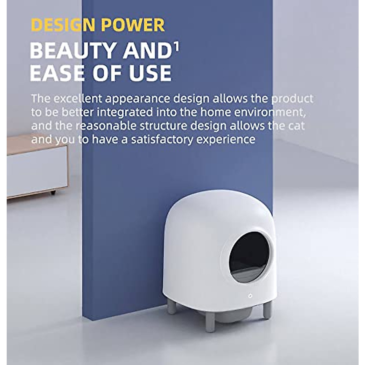 Self Cleaning Cat Litter Box, Smart Cat Toilet, No Scooping Automatic Cat Litter Box, APP Remote Control WiFi Bluetooth, Smart Home App with Voice Control, Suitable for Multiple Cat