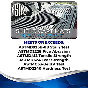 Club Clean Shield Family Golf Cart Floor Mat - Fits Precedent Model- New and Improved - Only Golf car Mat to Meet 6 ASTM Standards- Industry Standard Golf Cart Mat- Golf Car Mat 8mm Thick - Patented