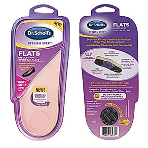 Dr. Scholl's Cushioning Insoles for Everyday Flats, Low Heels, Dress & Casual Shoes, Boots (for Women's 6-10)