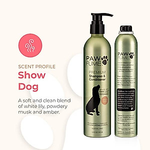 Pawfume Hypoallergenic Best Dog Shampoos & Conditioners – Probiotic Pet Shampoo for Smelly Dogs ,Puppies (Show Dog)