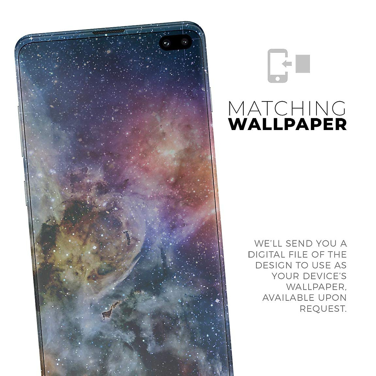 DesignSkinz Rust and Bright Neon Colored Stary Sky Protective Vinyl Decal Wrap Skin Cover Compatible with The Samsung Galaxy S20 (Screen Trim & Back Glass Skin)