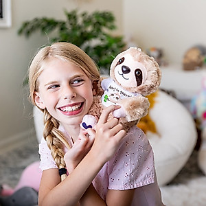 Sloth - ThermaPals - Warmy Stuffed Animal for Microwave - Weighted microwavable Stuffed Animal Lavender - Sloth Heated Stuffed Animal - Heated Stuffed Animals for Babies