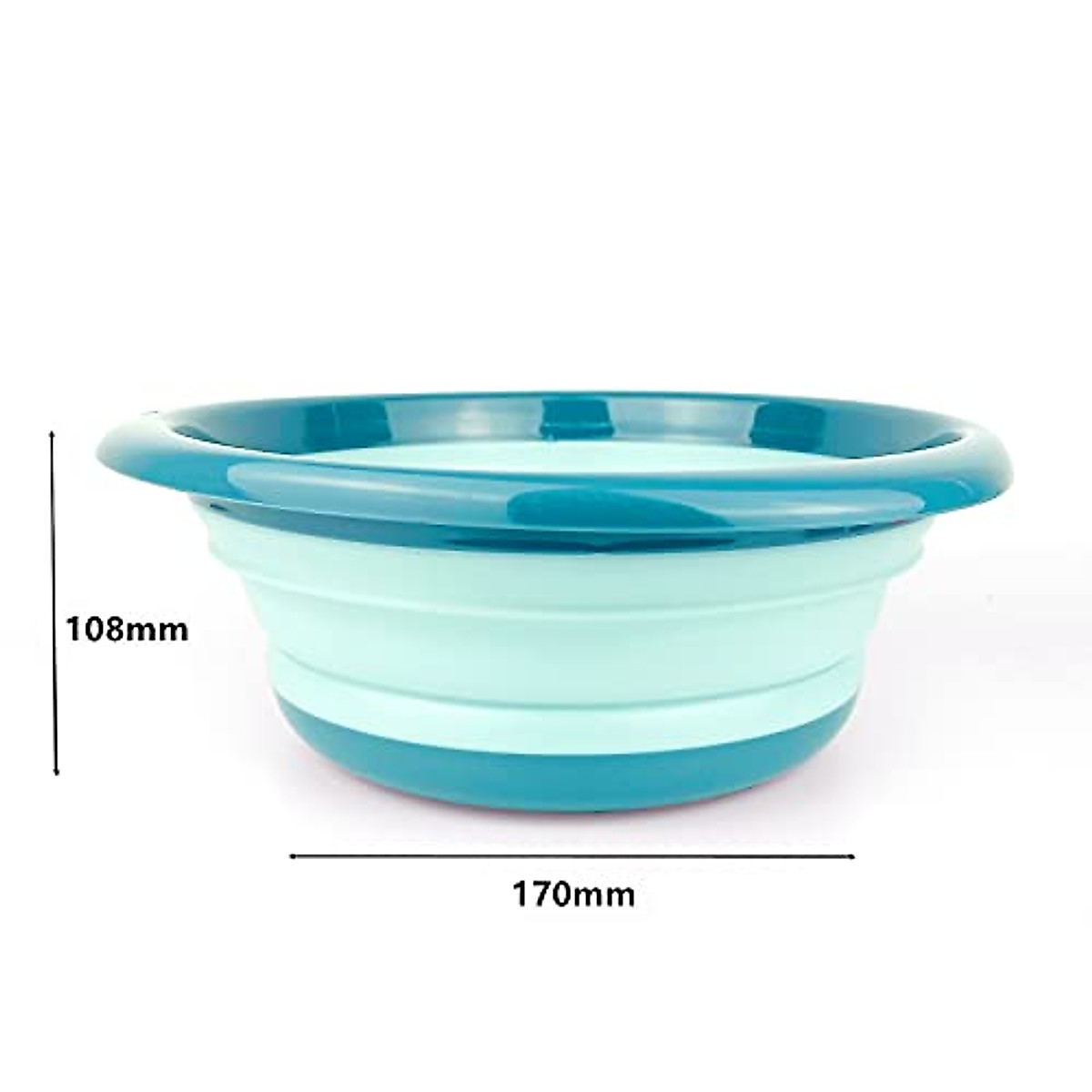 CARTINTS 10.2inch Collapsible Wash Basin, Camping Foldable Dish Tub for Kitchen,RV and Camping, Space Saving Plastic Wash Tub, 1PCS, Blue