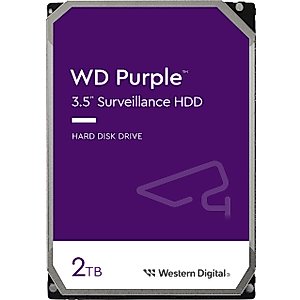 Western Digital 2TB WD Purple Surveillance Internal Hard Drive HDD - SATA 6 Gb/s, 256 MB Cache, 3.5" - WD22PURZ