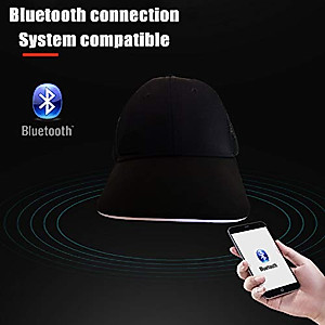 PTKU Bluetooth Music Cap with Stereo Speakers & Mic Hat,Bluetooth Cap, Bone Conduction Headset Baseball Mesh Cap for Men Women,Applicable Throughout The Year