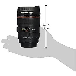 Yepteeps Coffee Mug, Camera Lens Travel Thermos, Stainless Steel Insulated Cup with Easy Clean Lid (Leak Proof)