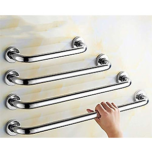 XHALERY Shower Aids,Safety Grab Rails,Bathroom Support Handle,Pure 304 Stainless Steel Bathtub Armrest,Bathtub,Toilet, Bathroom,Kitchen,Stairway Handrail (Color : Silver, Size : 65CM)