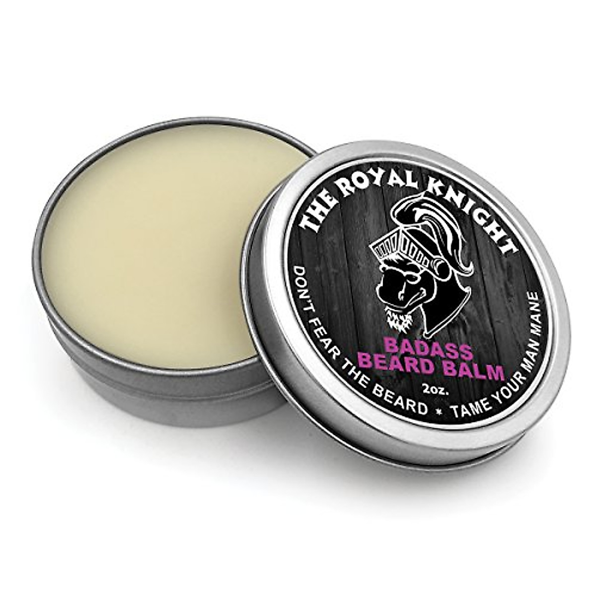 Badass Beard Care Beard Balm - The Royal Knight Scent, 2 oz - All Natural Ingredients, Keeps Beard and Mustache Full, Soft and Healthy, Reduce Itchy and Flaky Skin, Promote Healthy Growth