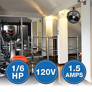 Air King 9718 18-Inch Industrial Grade Ceiling Mount Fan,Black