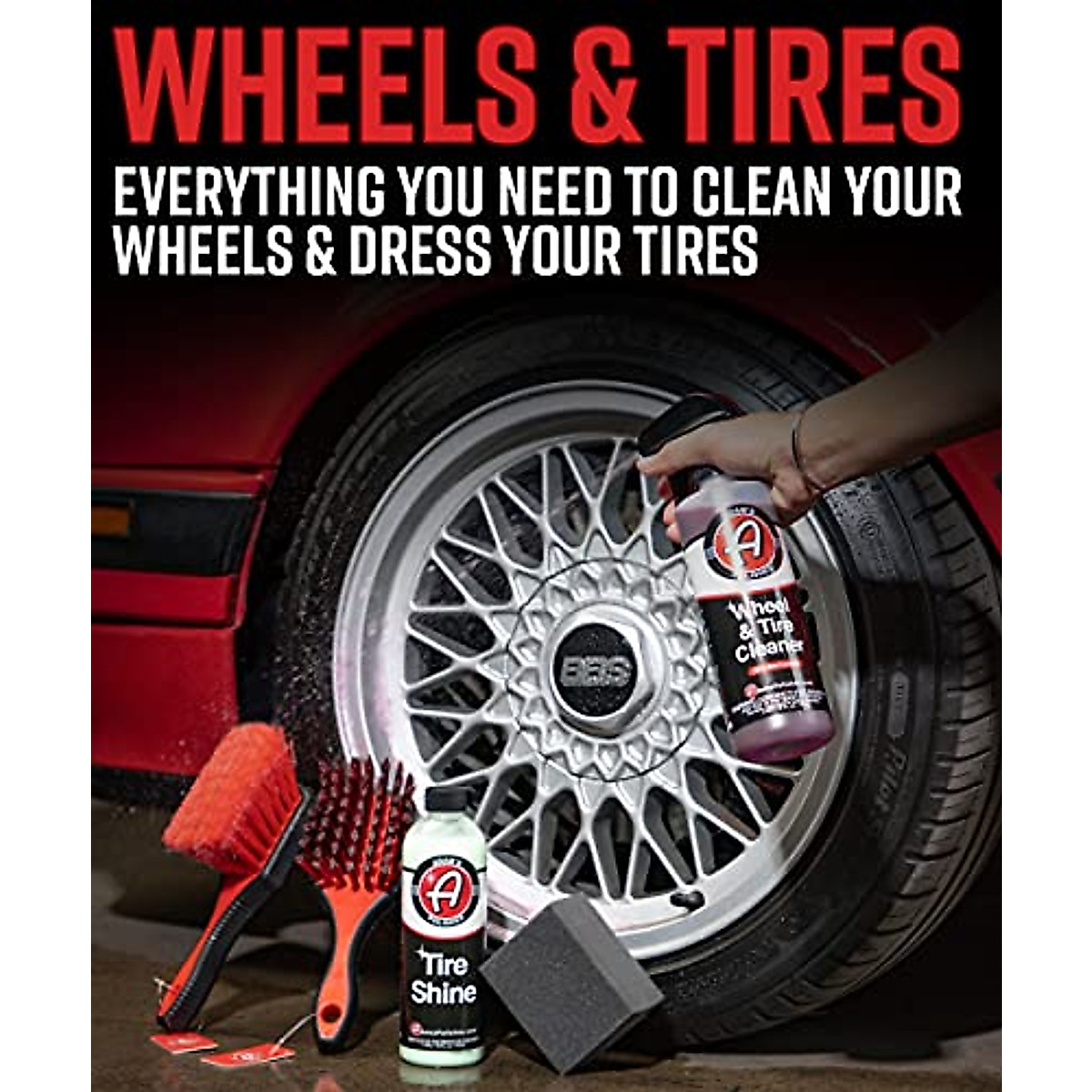 Adam's Arsenal Builder Car Cleaning Kit (6 Item) - Our Best Value Car Detailing Kit | Car Shampoo Wash Soap, Wheel & Tire Cleaner, Total Interior Cleaner, Glass Cleaner. Tire Shine CS3