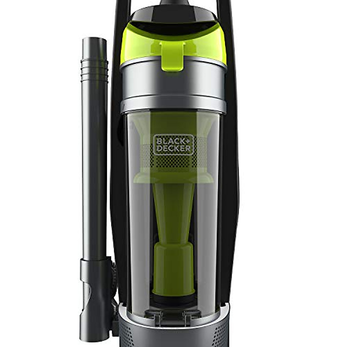 BLACK+DECKER Bagless Upright Vacuum Cleaner with Anti-Allergen HEPA Filer, Corded 1,200 Watt Motor & 5-Position Carpet Height Settings, (BDXURV309G), Gray/Green