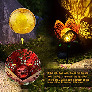 Firlar Garden Solar Lights Outdoors, 2pack Pathway Hollow Flower Stake Lights Waterproof Landscape Led Decorative Light for Patio, Walkways,Courtyard, Path,Yard, Lawn(Warm White)