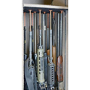 Gun Storage Solutions RR10SK-OR 10 Rifle Rod Starter Kit (Orange, 10 Rifle Rods and 15" x 19" Shelf Liner)