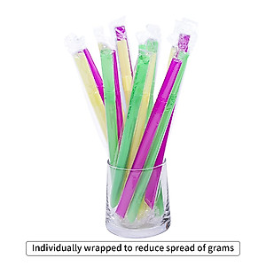 Honest ECO 100 pcs Flexible Drinking Straws Individually Wrapped,0.47inch Extra-wide Bendy Straws, Bubble Boba Milkshake Smoothie Straws