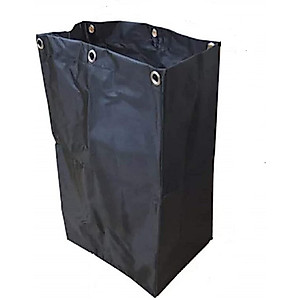 HYFT-HOME Replacement Janitorial Cart Bag,Waterproof High Capacity Thickened Housekeeping Commercial Janitorial Cleaning Cart Bag(16 x 11 x 27inches) (Black), One Size