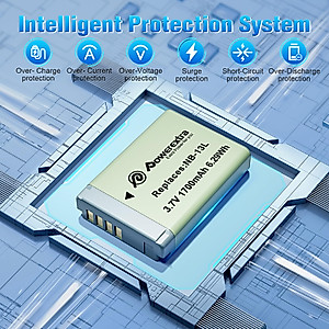 Powerextra NB-13L Battery 2 Pack Replacement NB-13L for Canon, Battery and Charger for PowerShot G5 X G7 X G7 X Mark II G9 X G9 X Mark II SX620 HS SX720 HS SX730 HS