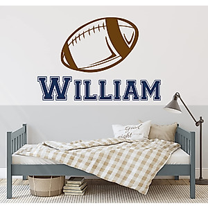 Football Wall Decal Decor Custom Name Art Sticker Poster Kids Room Personalized Sports Mount Boys Gift LD70