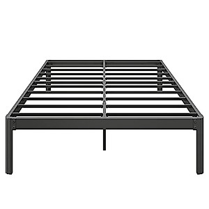 FDLOGW 18 Inch Cal King Bed Frame, Tall Metal Platform California King Size Bed Frames with Round-Corner Leg, Heavy Duty Steel Slat Mattress Foundation, Easy Assembly, Noise-Free, No Box Spring Needed