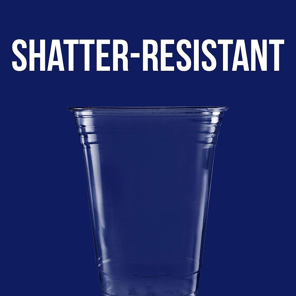 SOLO Cup Company Clear Recycled Plastic Party Cups, 18 Oz, 184 Count