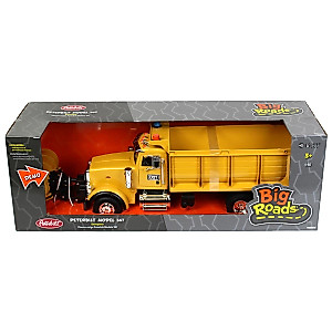 TOMY ERTL Big Farm 1:16 Scale Peterbilt Snow Plow Truck with Dump Box Toy for Kids, Yellow, 3 Years and Up