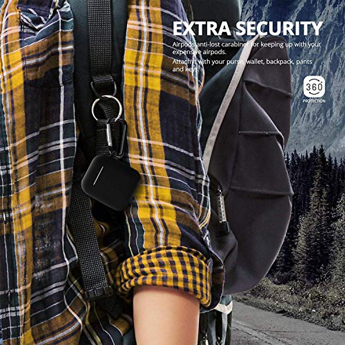 Airpods Case Personalized Black TPU Soft Rubber Accessories Full Protective Shockproof Case for AirPods 2 & 1 Panda