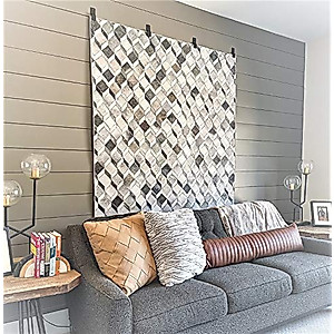 Wise Linkers Wall Clips Matte Black for Rug Hanging and Animal Hide Hanging (Pack of 6) Rug Grippers/Rug Clips/Rug Hangers from