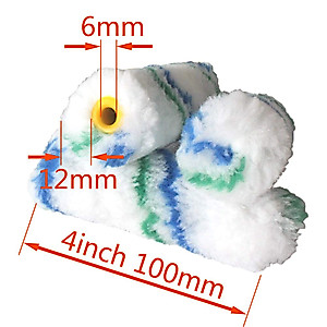 60 Piece Mini Rollers Covers Paint Tools 4 Inch 1/2" Nap 4" Roller