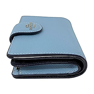 Coach Crossgrain Leather Medium Corner Zip Wallet Style No.6390 Waterfall